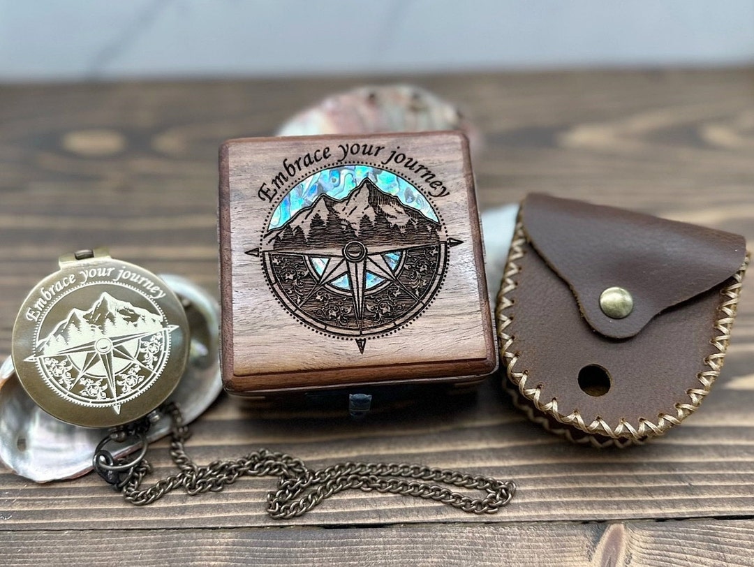 Personalized Compass, Custom Engraved Compass Birthday, Anniversary ...