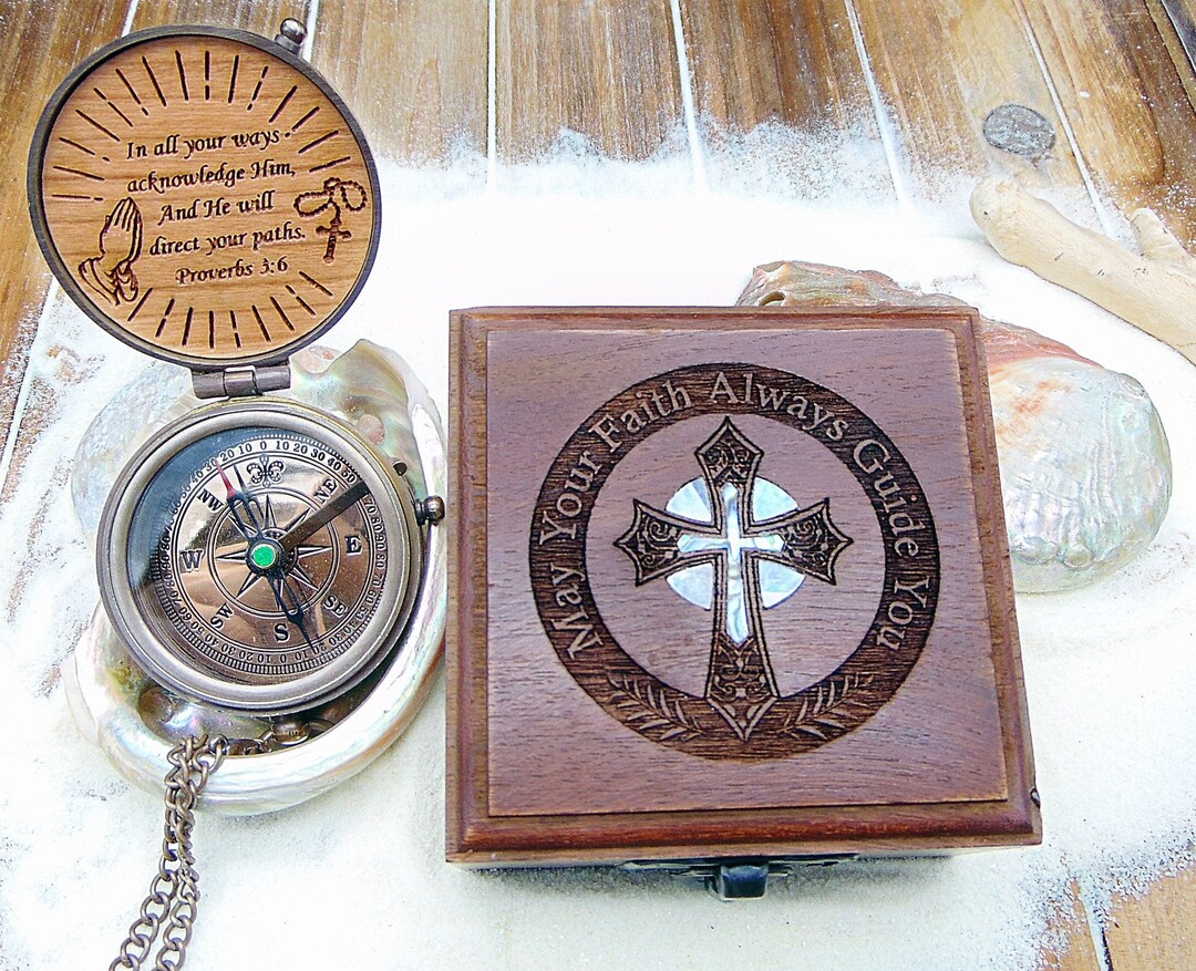 Personalized Baptism Gift, Confirmation Gifts for Boys, Compass in ...