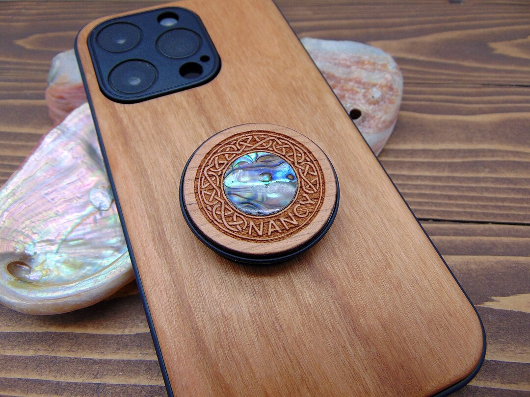 Phone Grip - Engraved Wood Phone Grips - Personalized Birthday Gift - Etsy