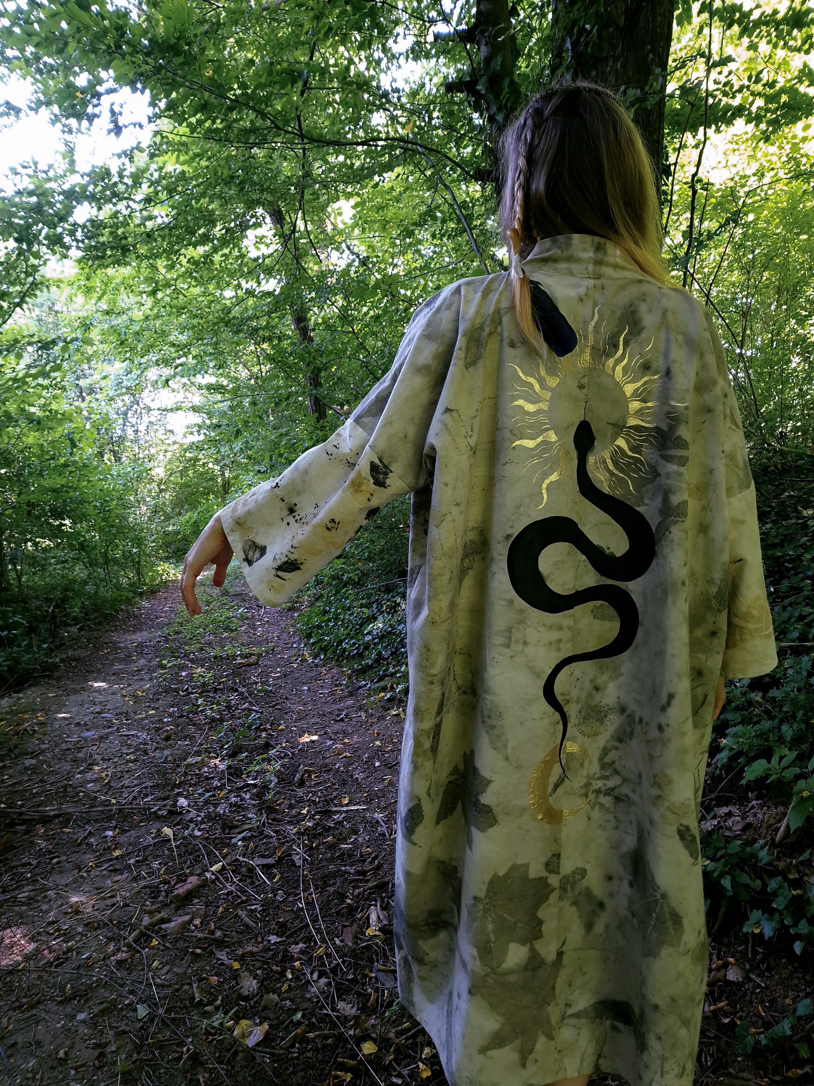 Handmade Naturally Dyed Kimono Duster Sustainable Upcycled Cotton ...