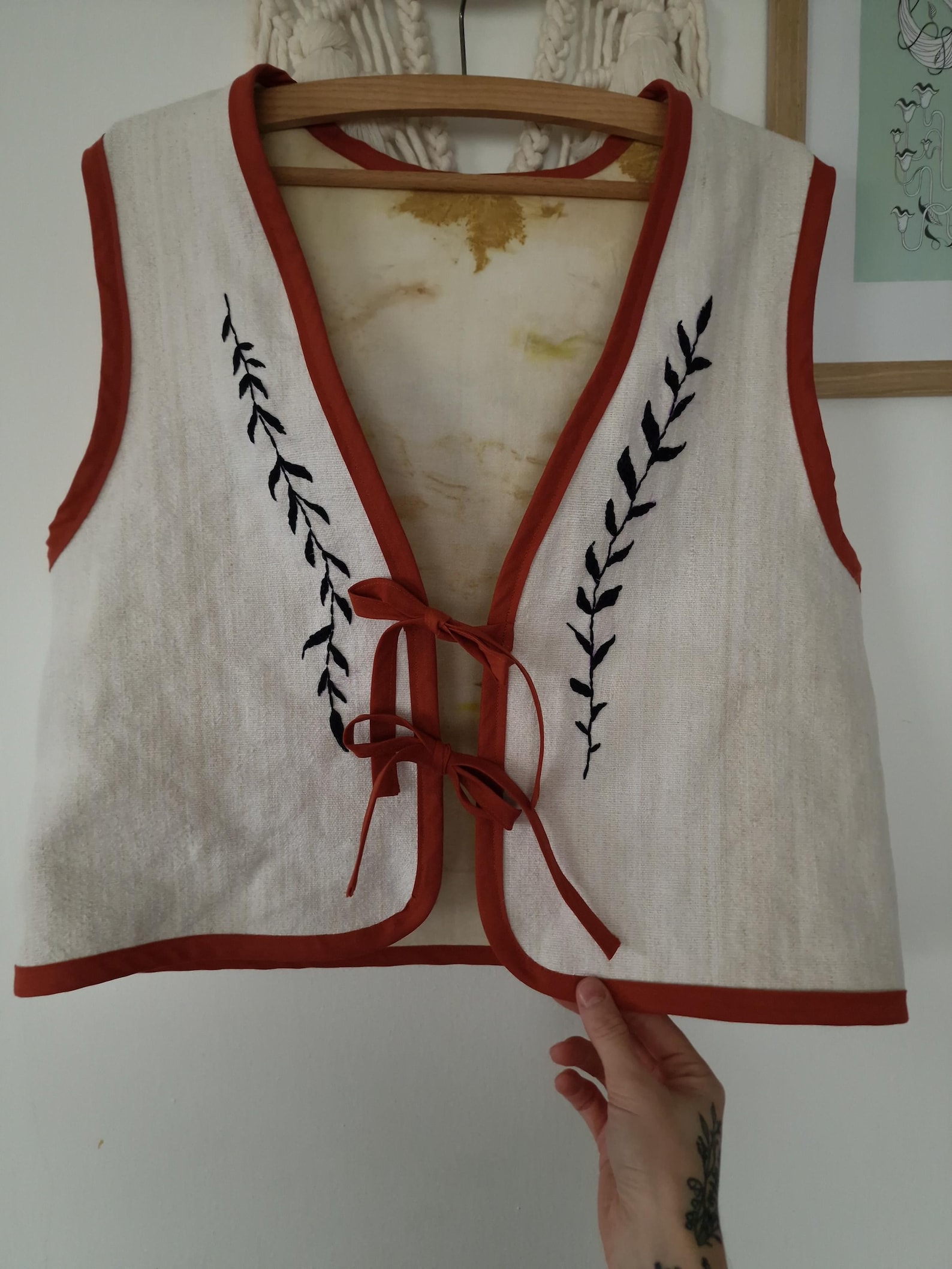 Art to Wear Vest, Sustainable Clothing, Hand Embroidered, Alternative ...