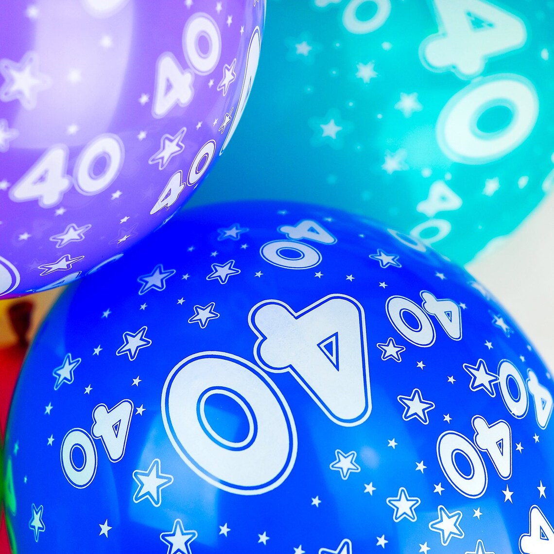 10 Pack of 12 Number 40 Balloons 40th Birthday | Etsy