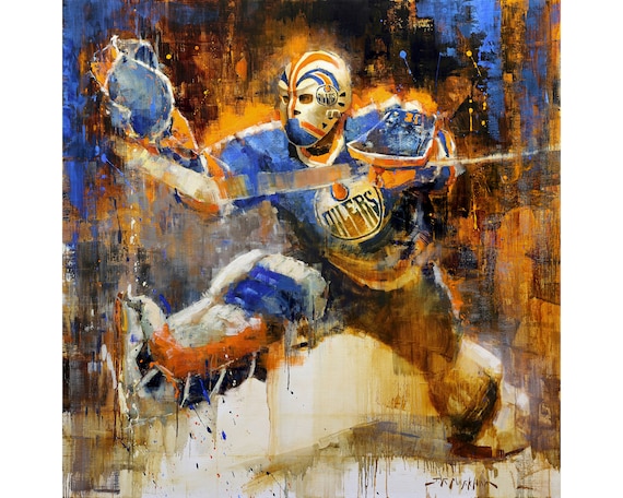 Edmonton Oilers Poster or Metal Print From Original Painting | Etsy