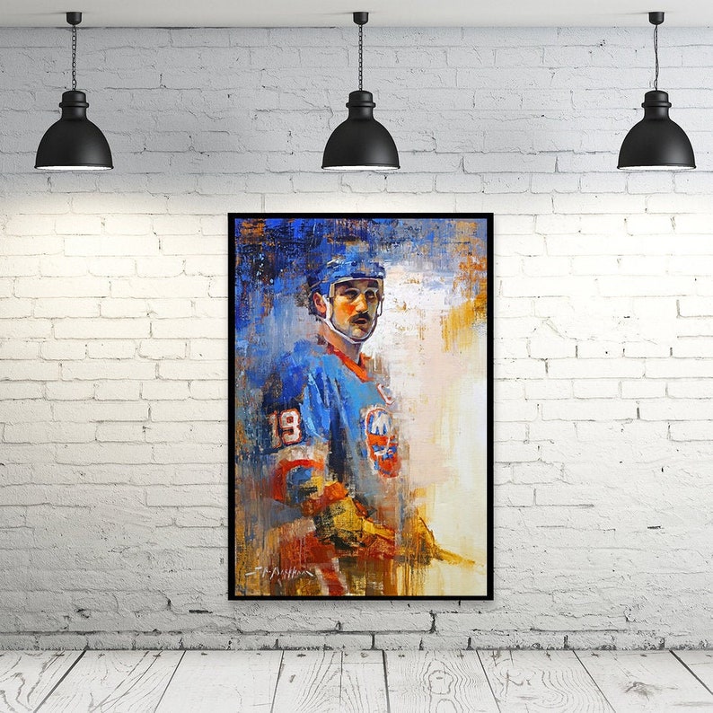 Bryan Trottier Canvas Print From Original Painting New York - Etsy