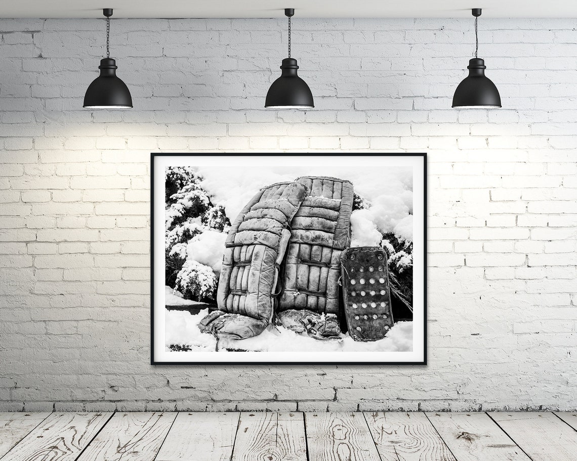 Vintage Hockey Printable Wall Art Digital Download Black & | Etsy