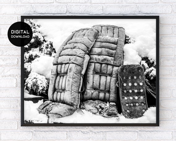 Vintage Hockey Printable Wall Art Digital Download Black & | Etsy