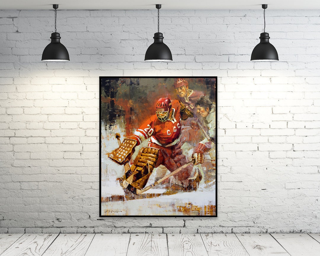 Vladislav Tretiak Canvas Print Soviet Team Goalie en 1972 - Etsy España