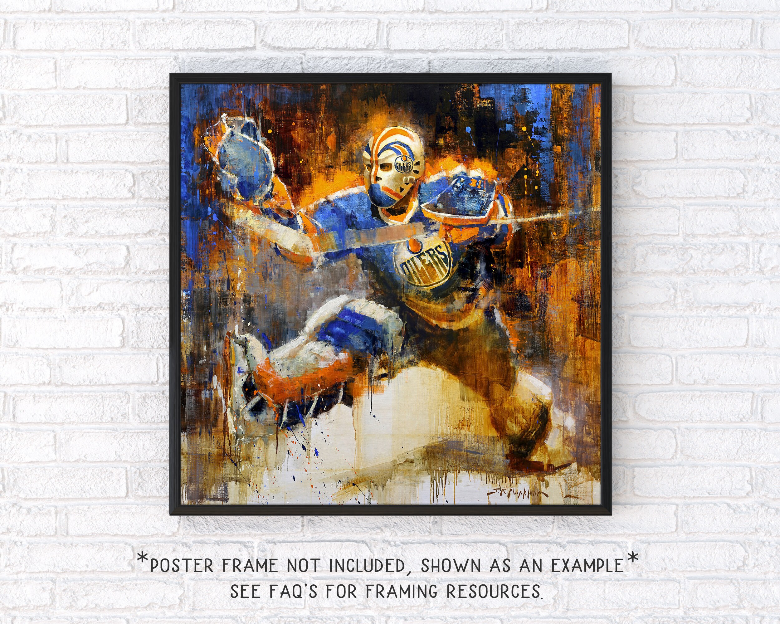 Edmonton Oilers Poster or Metal Print From Original Painting - Grant ...