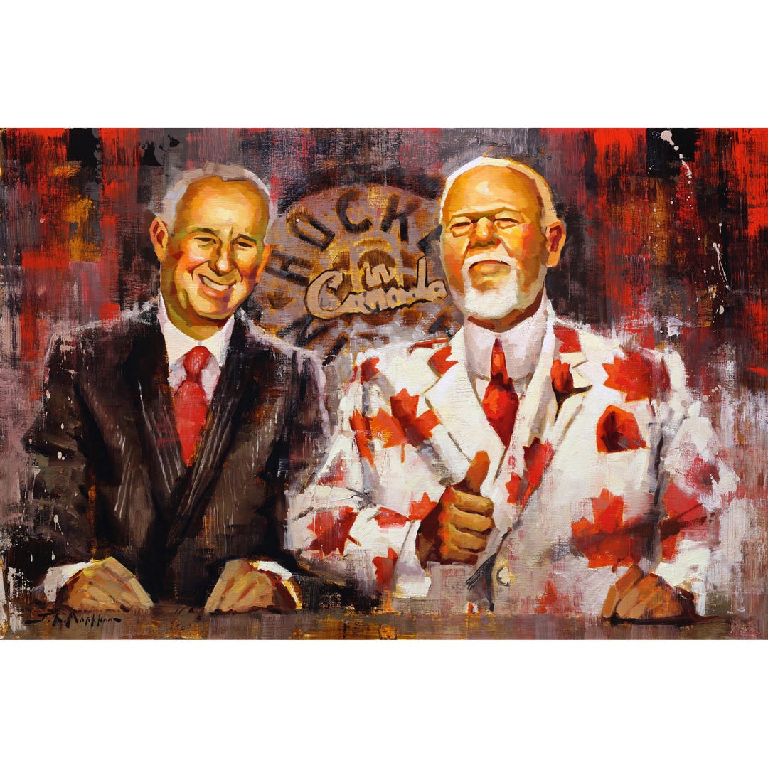 Ron Maclean and Don Cherry Poster Print From Original Painting - Hockey ...