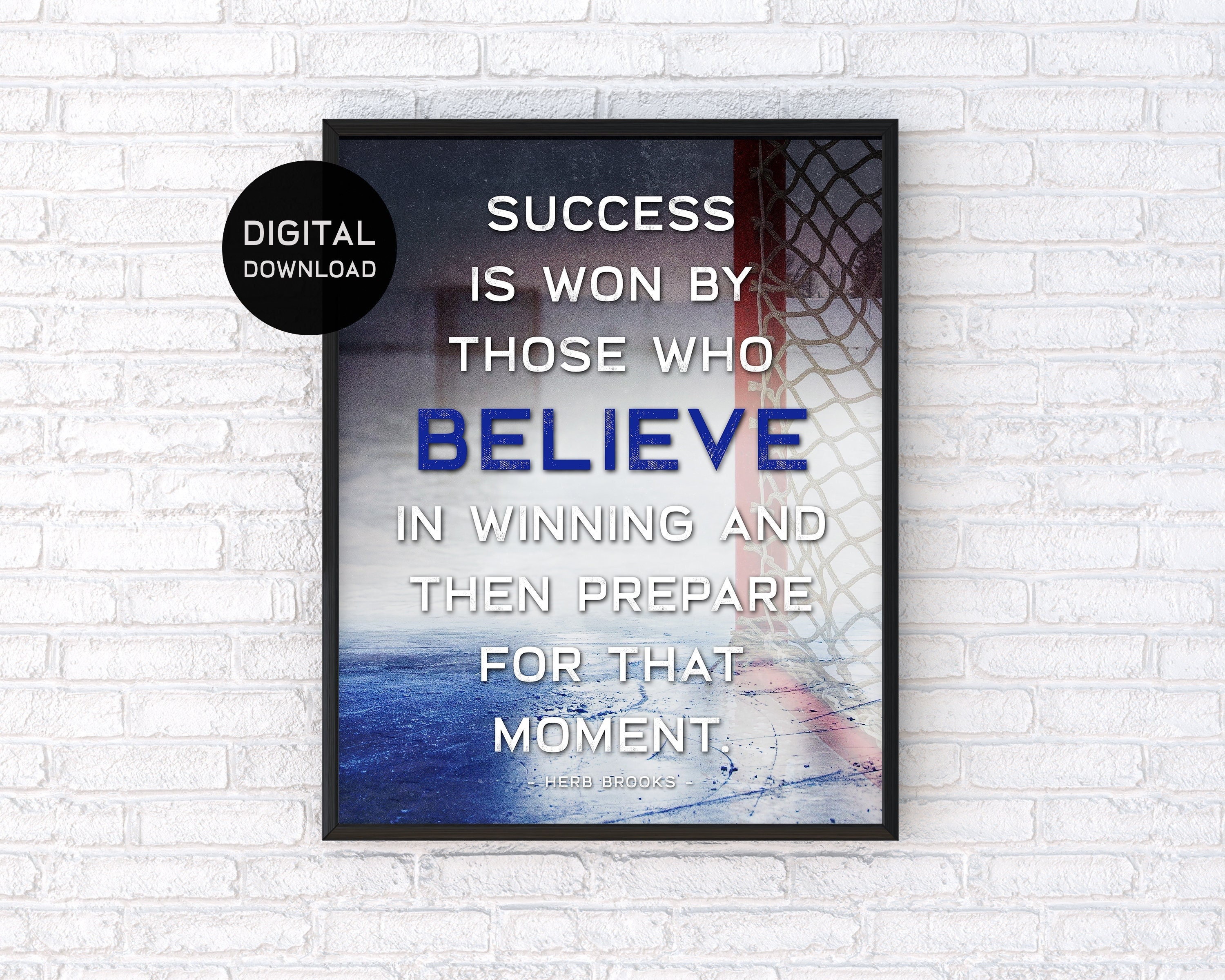 Herb Brooks Quotes Herb Brooks Quote Wall Art The Miracle On Ice