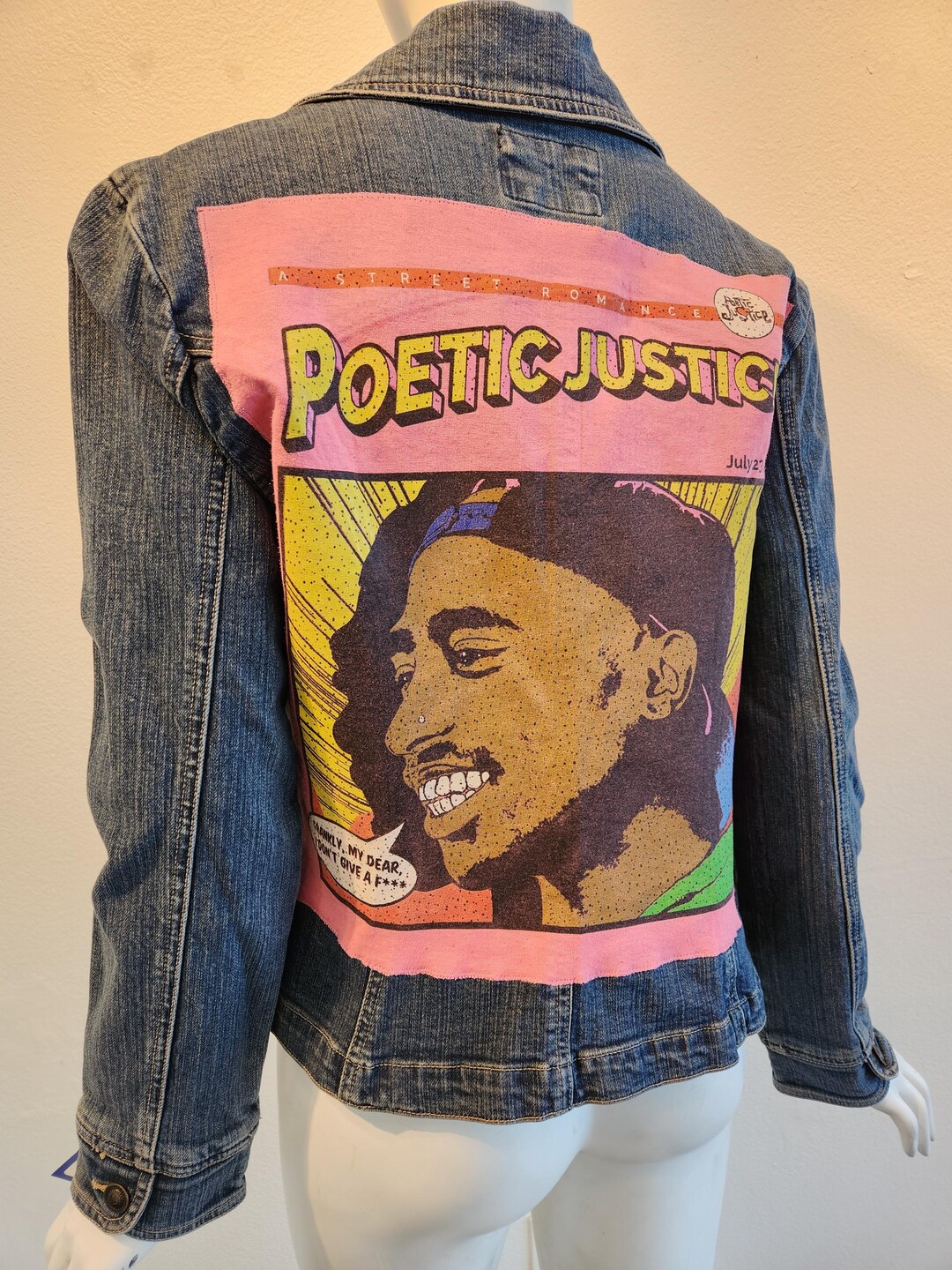 Tupac Denim Jacket S - Etsy