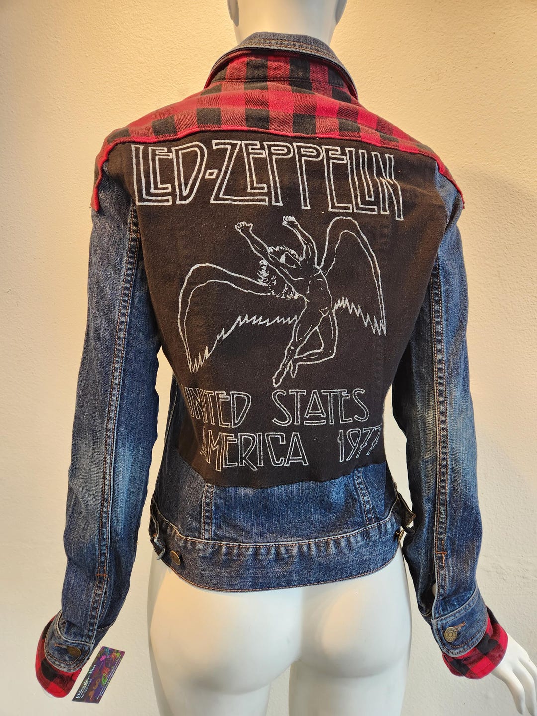 Led Zeppelin Denim Jacket XS - Etsy