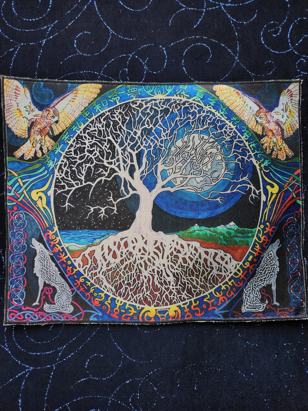 Tree of Life Patch XL – Sew-on Satin Patch (10.5” X 9”) – Intricate ...