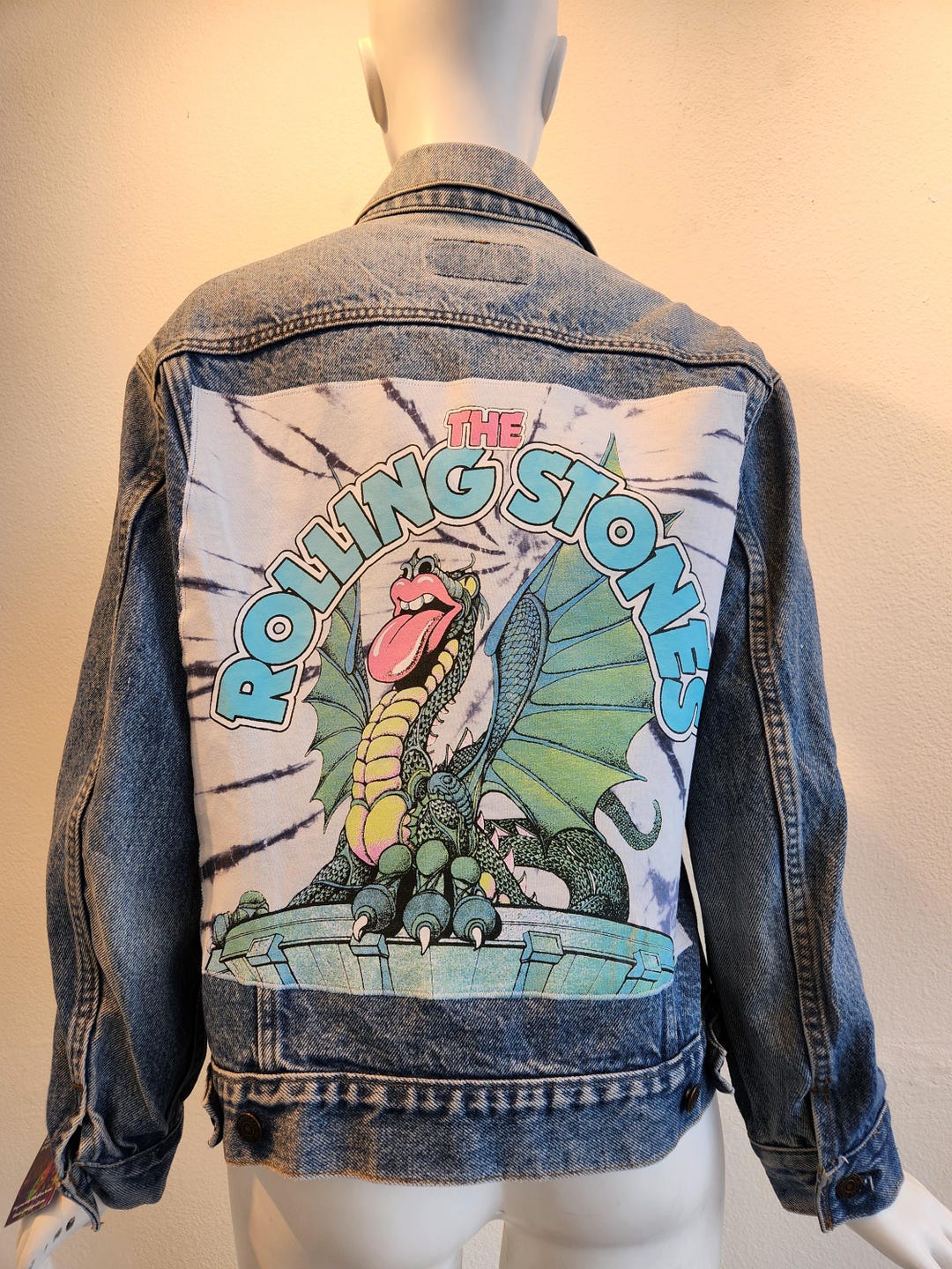 Rolling Stones Denim Jacket L - Etsy