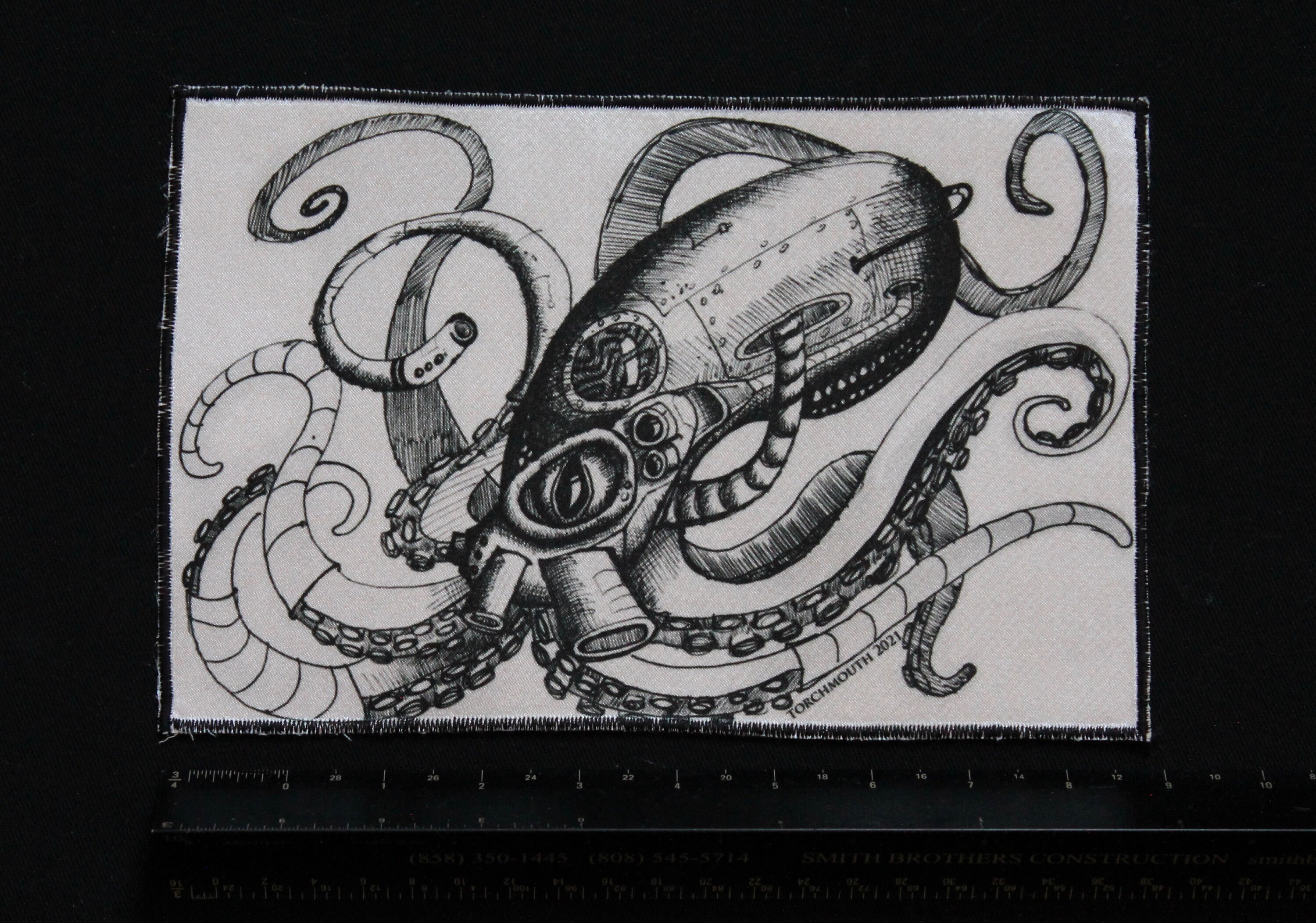 Biomechanical Octopus Patch - Etsy