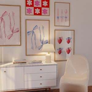 Coquette Pink Bows Digital Wall Art/poster - Etsy