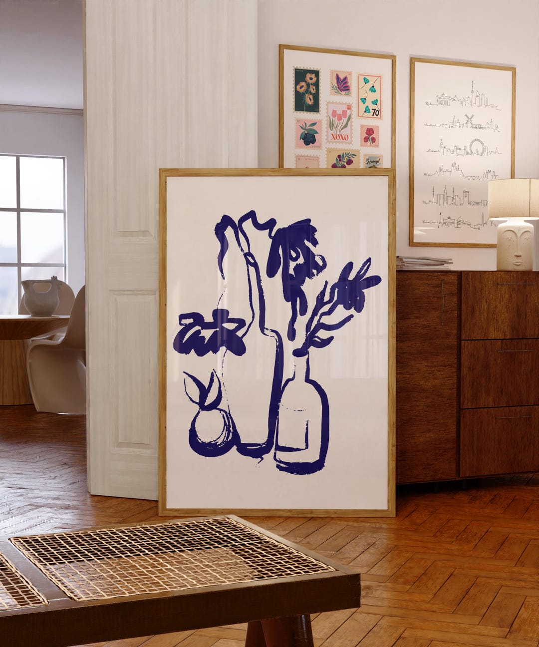 Abstract Blue Vase Collection Digital Wall Art/poster - Etsy