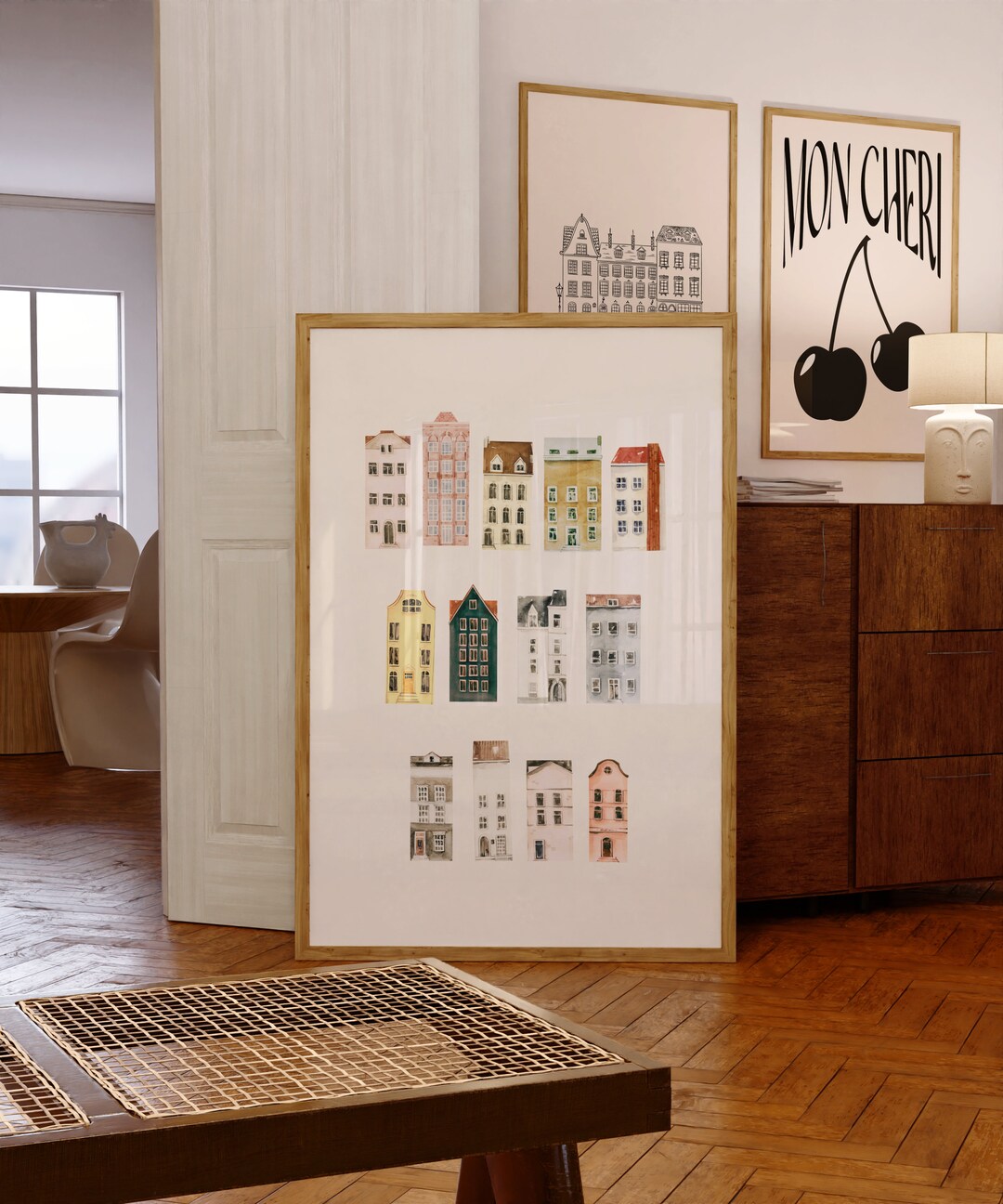 Watercolor Parisian Apartment Buildings Wall Art/poster - Etsy