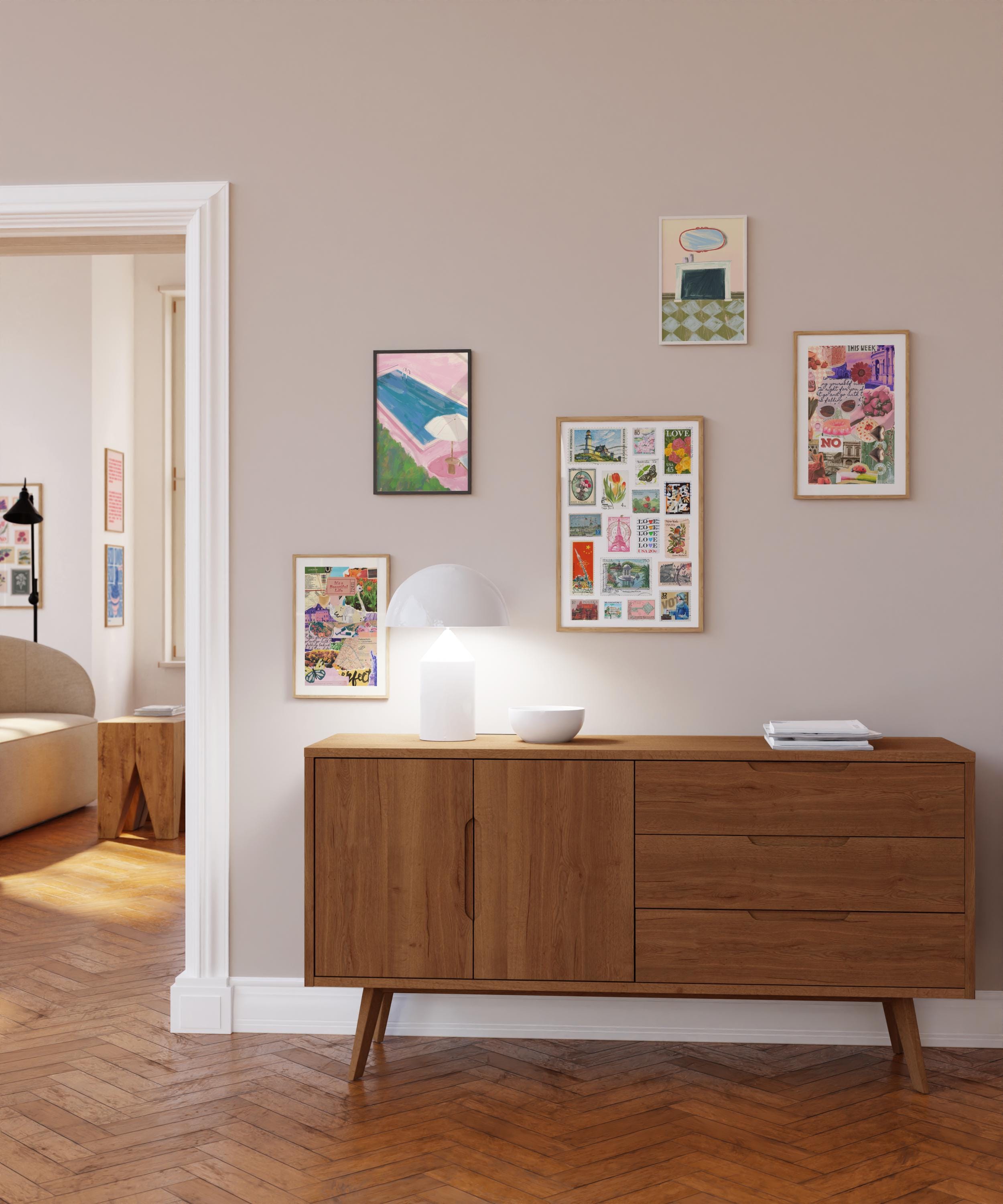 Bordered Magazine Cut-outs Collage Digital Wall Art/poster - Etsy