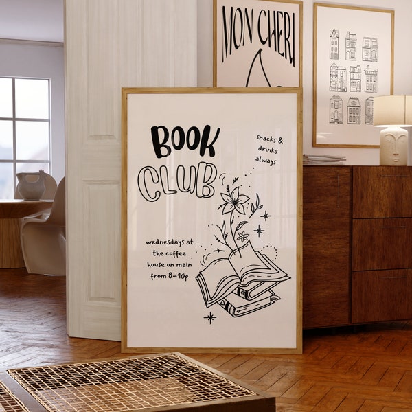 Book Club Poster - Etsy