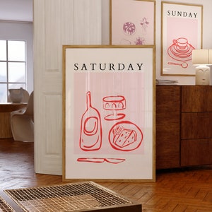 Pink Saturday Digital Wall Art/poster - Etsy