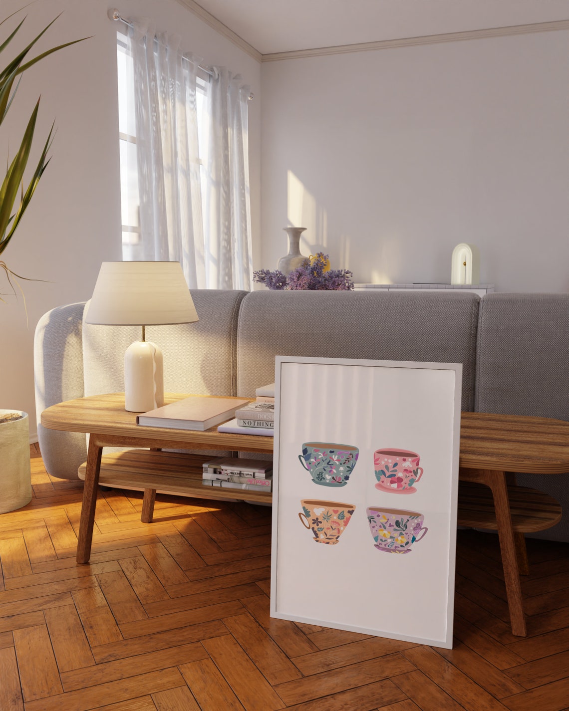 Floral Mug/teacup Digital Wall Art/poster - Etsy