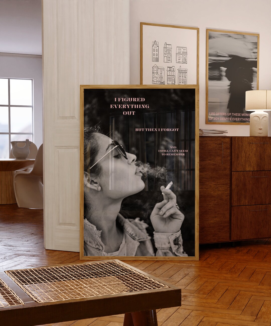 Monochrome Cigarette Smoke Digital Wall Art/poster - Etsy