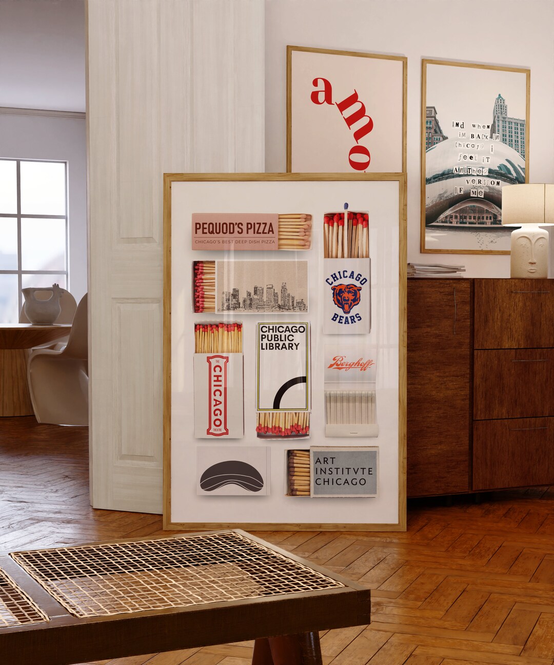 Chicago Matchboxes & Matchbooks Collage Digital Wall Art/poster - Etsy