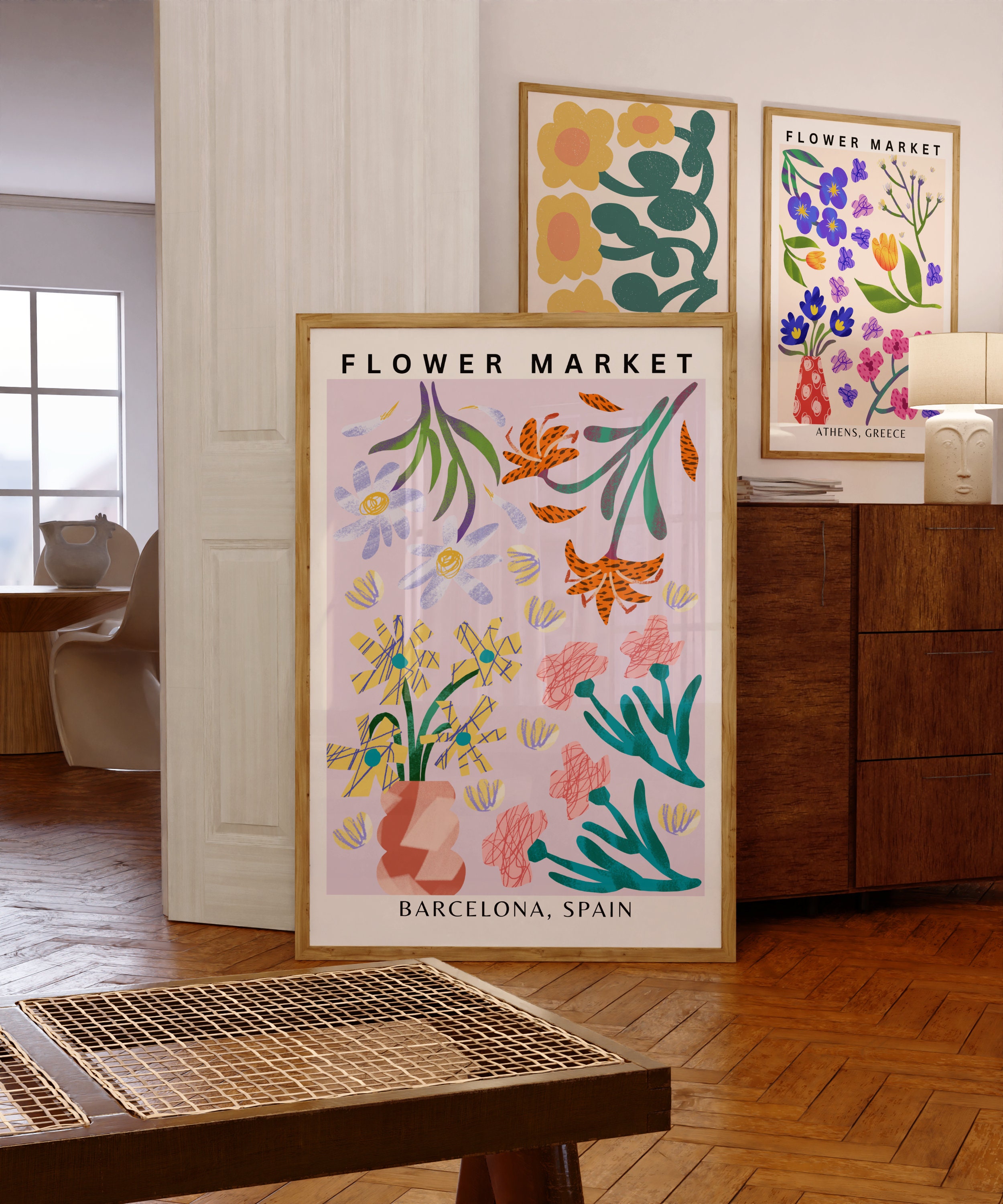 Barcelona Spain Flower Market Digital Wall Art/poster - Etsy