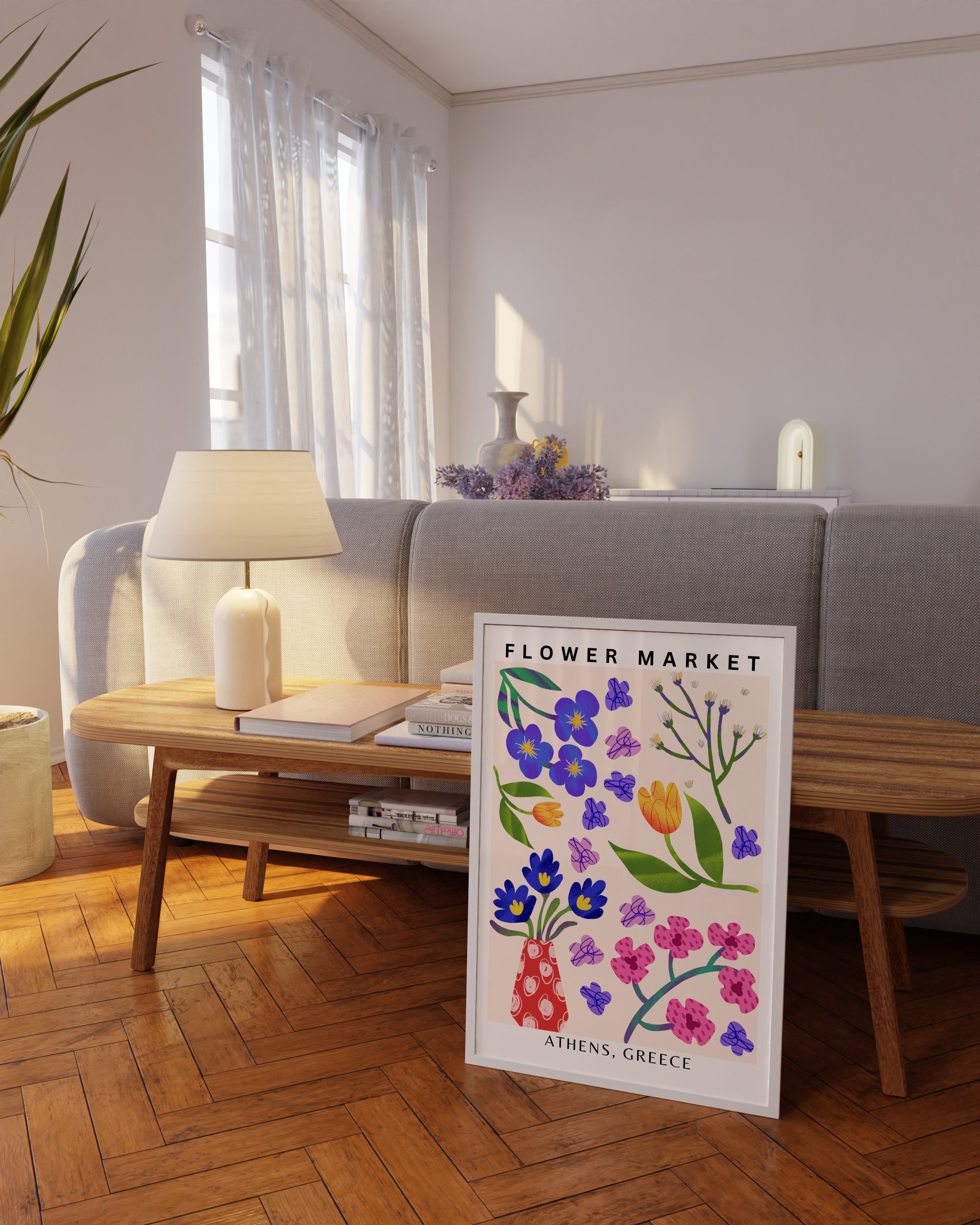 Athens Greece Flower Market Digital Wall Art/poster - Etsy