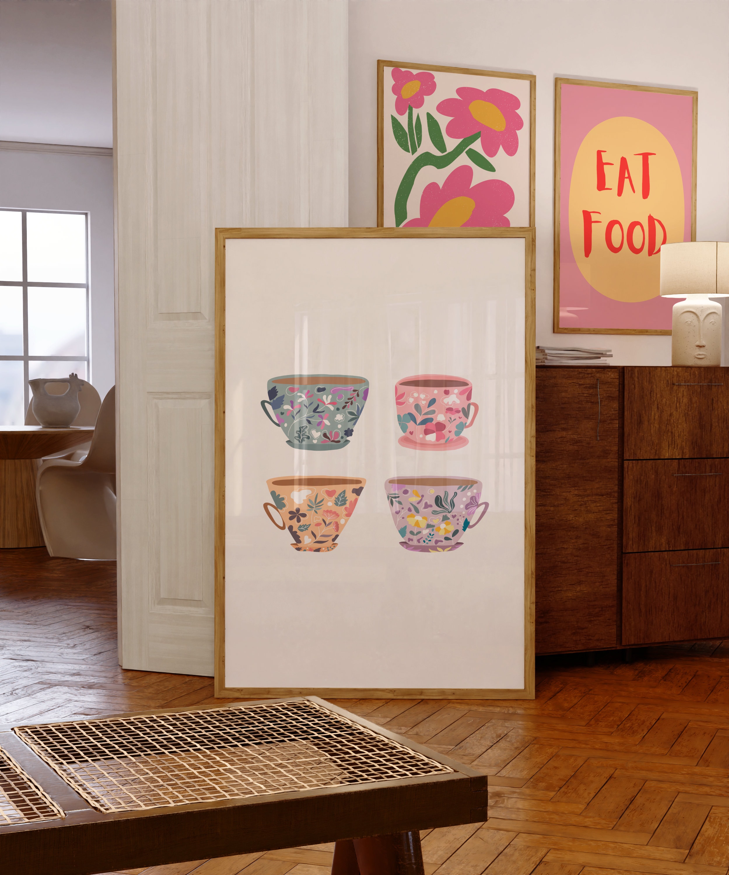 Floral Mug/teacup Digital Wall Art/poster - Etsy