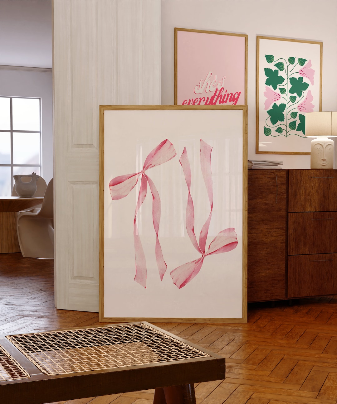 Coquette Pink Bows Digital Wall Art/poster - Etsy