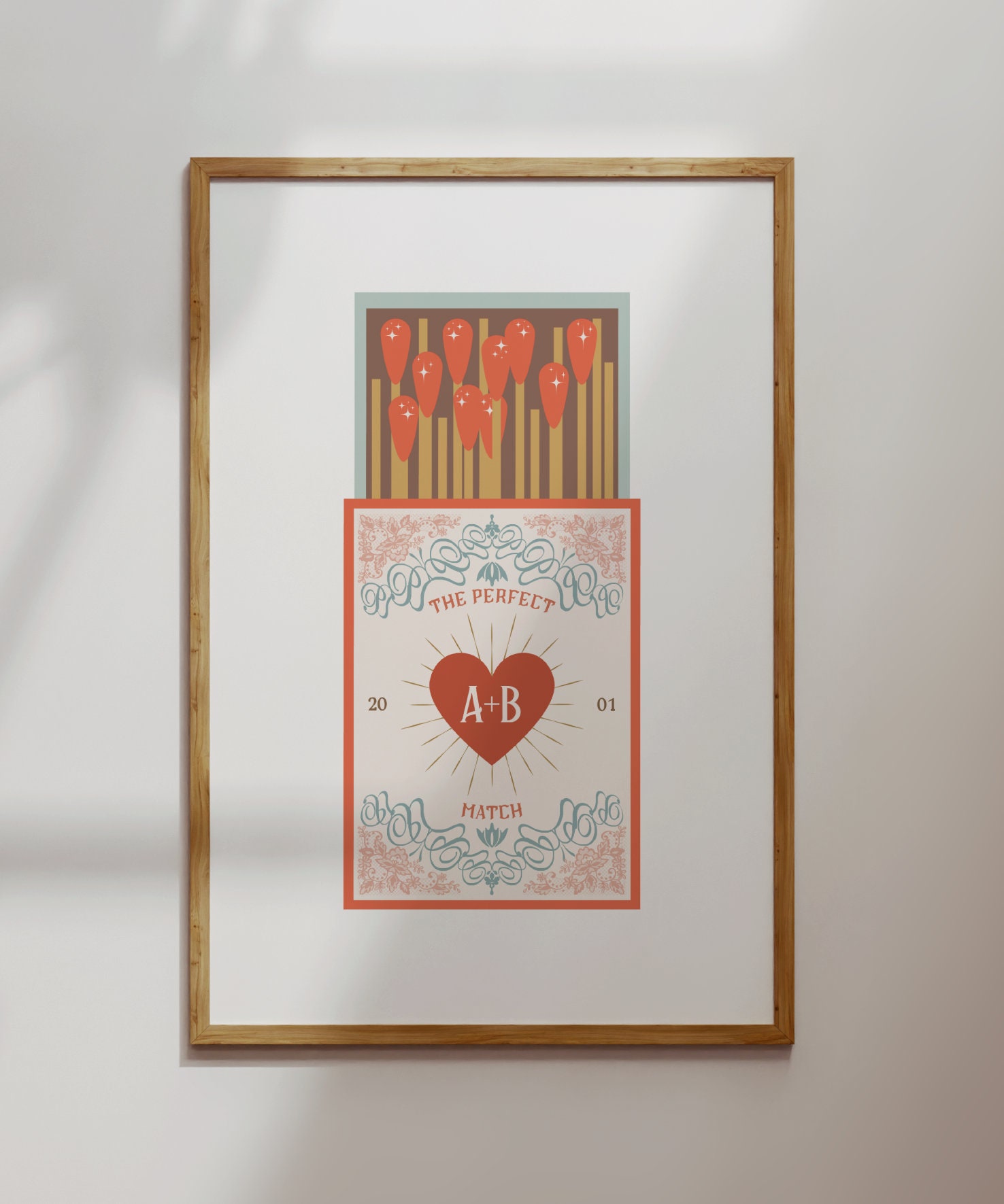 Custom/made-to-order the Perfect Match Matchbox With Initials and Year ...