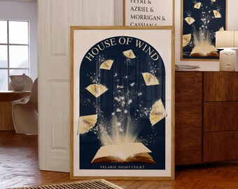 The Night Court Library / ACOTAR Inspired Painting Printable Wall Art ...