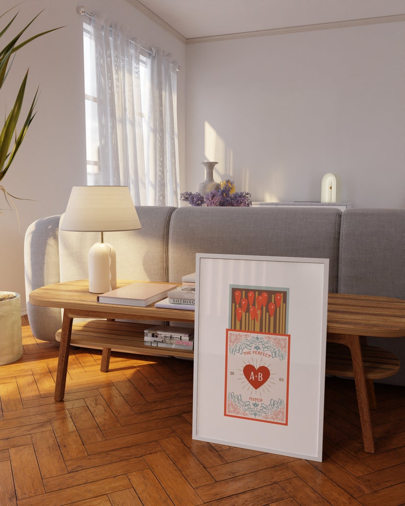 Custom/made-to-order the Perfect Match Matchbox With Initials and Year ...