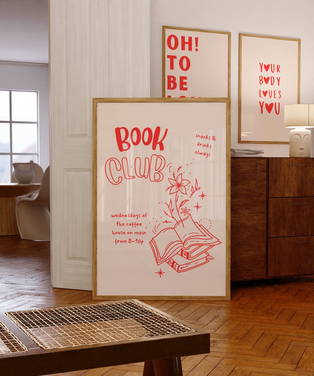 Red Book Club Digital Wall Art/poster - Etsy