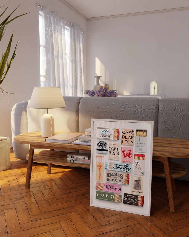 Baltimore Restaurants Matchboxes & Matchbooks Collage Digital Wall Art ...