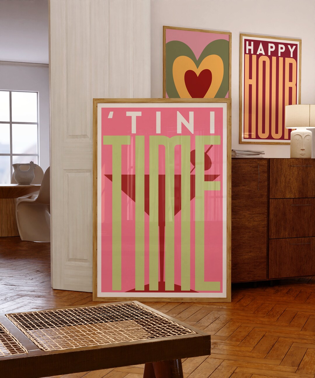 Tini Time Green/pink/red Digital Wall Art/poster - Etsy