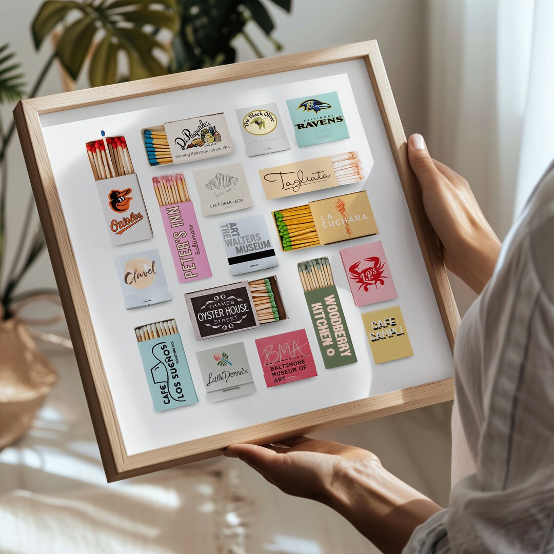 Baltimore City Matchboxes & Matchbooks Collage Digital Wall Art/poster ...