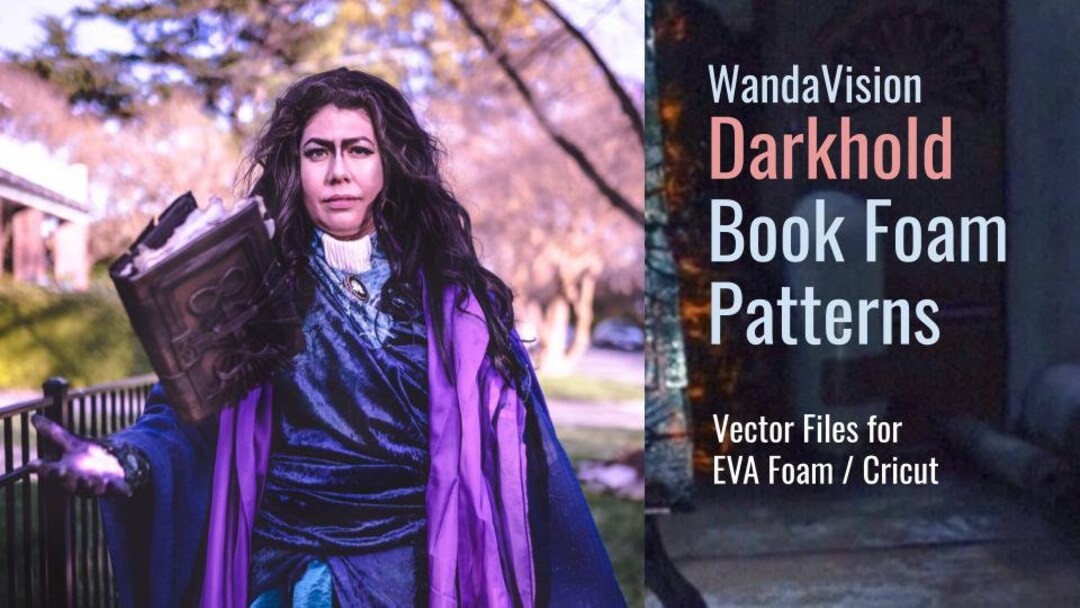 Darkhold Book Cover Design Patterns Vector Files for EVA Foam, Cricut ...