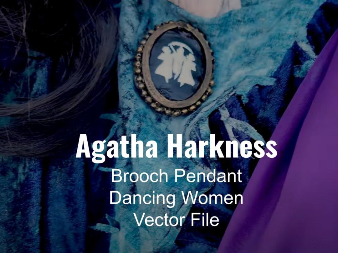 Agatha Harkness Cameo Brooch Design Vector File Three Women SVG PNG ...