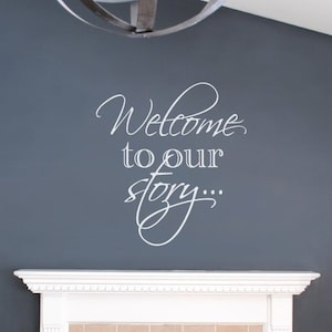 Welcome to Our Story Wall Sticker, Welcome to Our Story Decal, Wall ...
