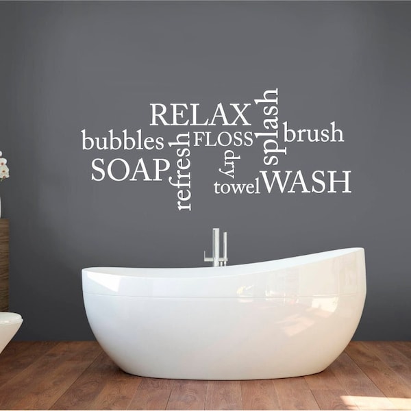 Bathroom Wall Decals - Etsy