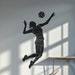 Girl Volleyball Player Sticker Volleyball Gift, Volleyball Wall Decal ...