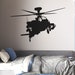 Apache Helicopter Wall Decal Boys Bedroom Blackhawk Helicopter Sticker ...
