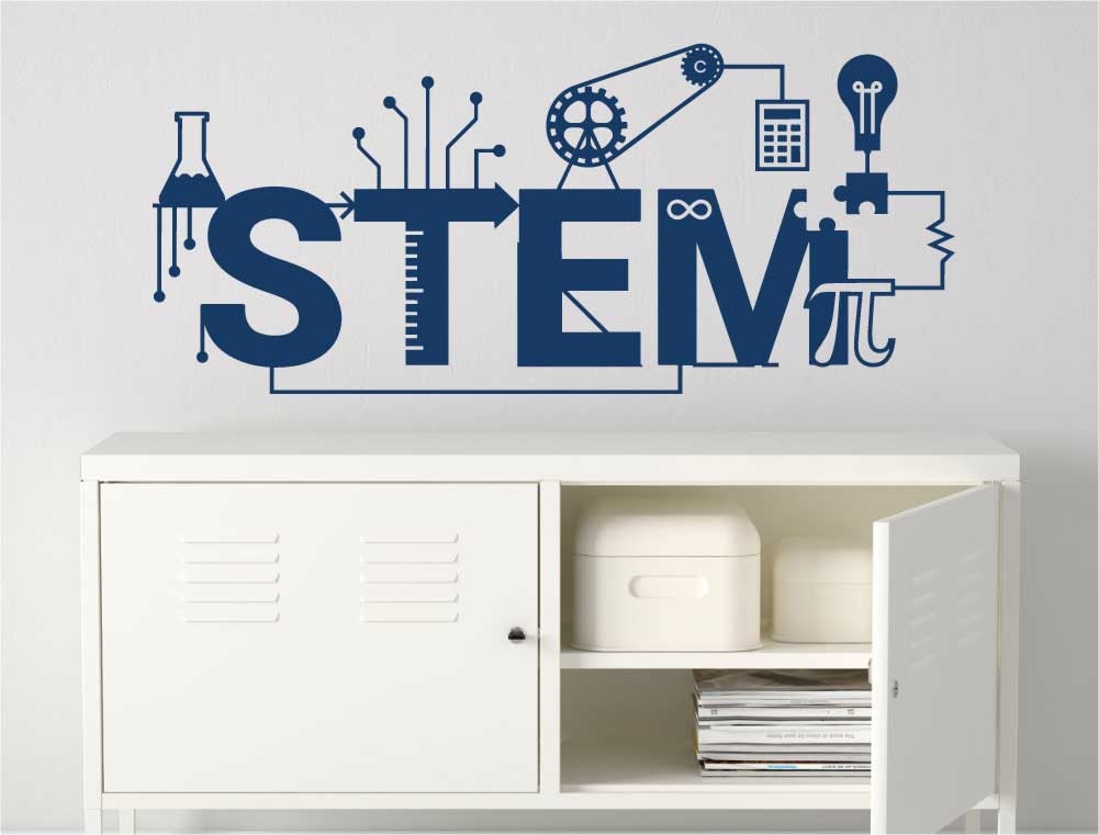 STEM Wall Sticker, Science Wall Art, School Wall Stickers, STEM Wall ...
