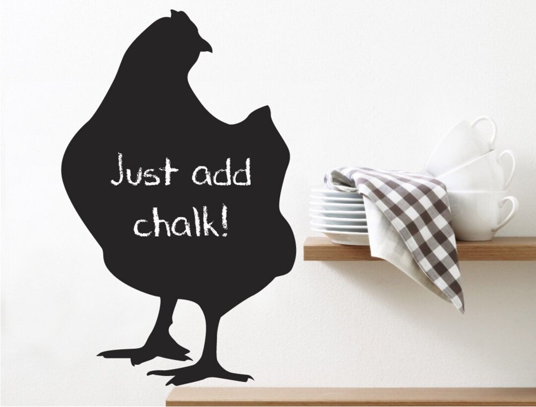 Chicken Blackboard Wall Sticker, Blackboard Wall Stickers, Chicken ...