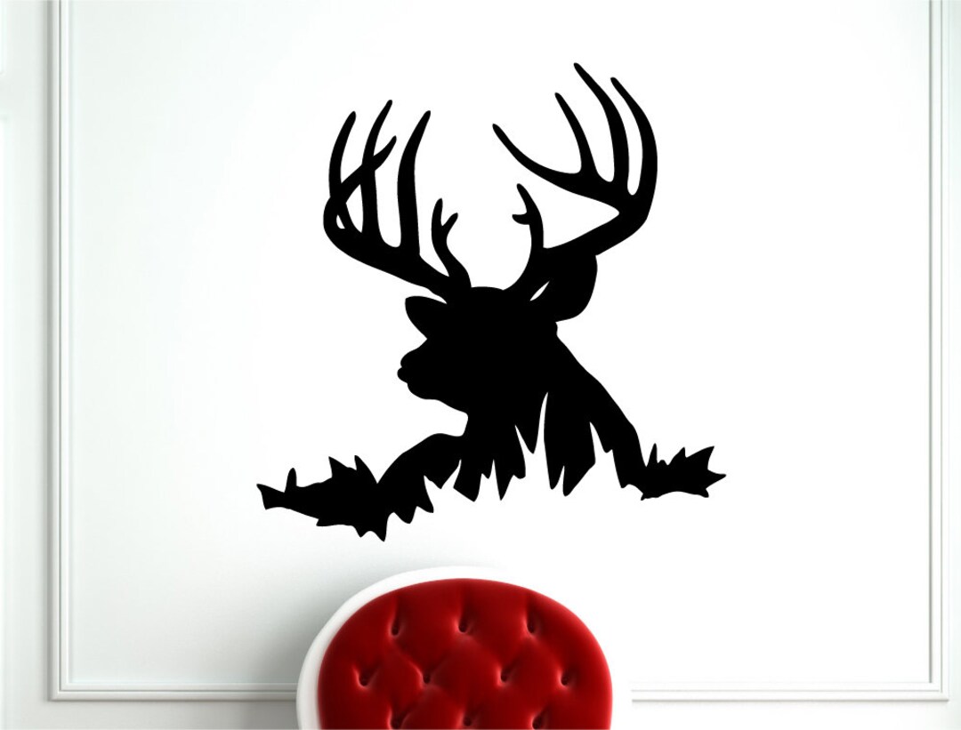 Deer Wall Sticker, Dear Head Wall Sticker, Deer Wall Decal, Hunting ...