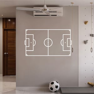 Football Pitch Wall Sticker for Soccer Bedroom, Football Lover Gift ...
