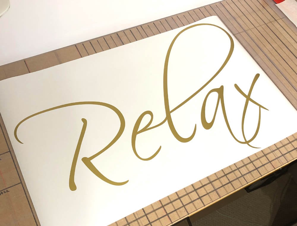 Relax Wall Art Sticker Relax Wall Decal Bathroom Wall Decor | Etsy